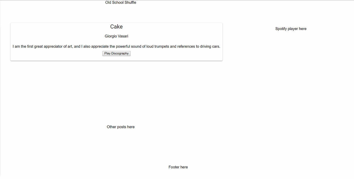Build a React Shuffle Blog using the Spotify API | by Carson Gibbons | HackerNoon.com | Medium