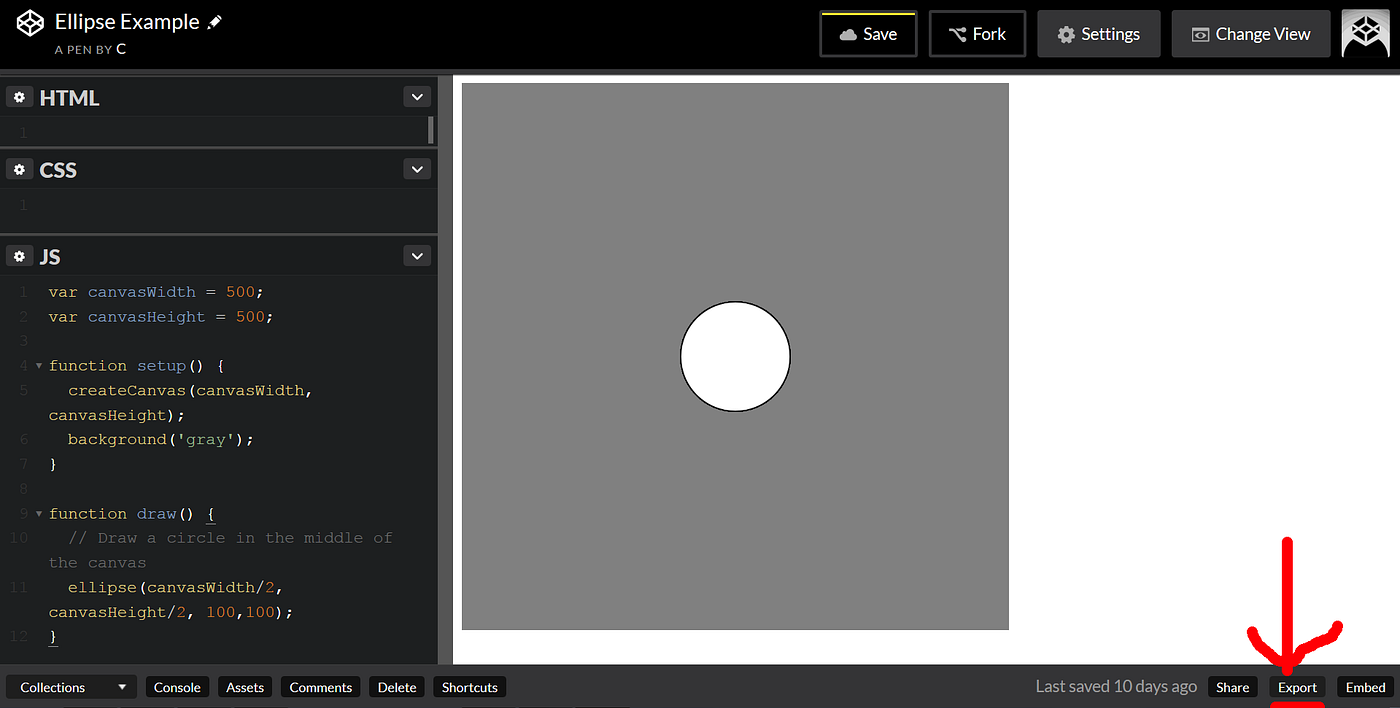 Using p5.js on CodePen. CodePen is an online text editor. It… | by Cassandra | Medium