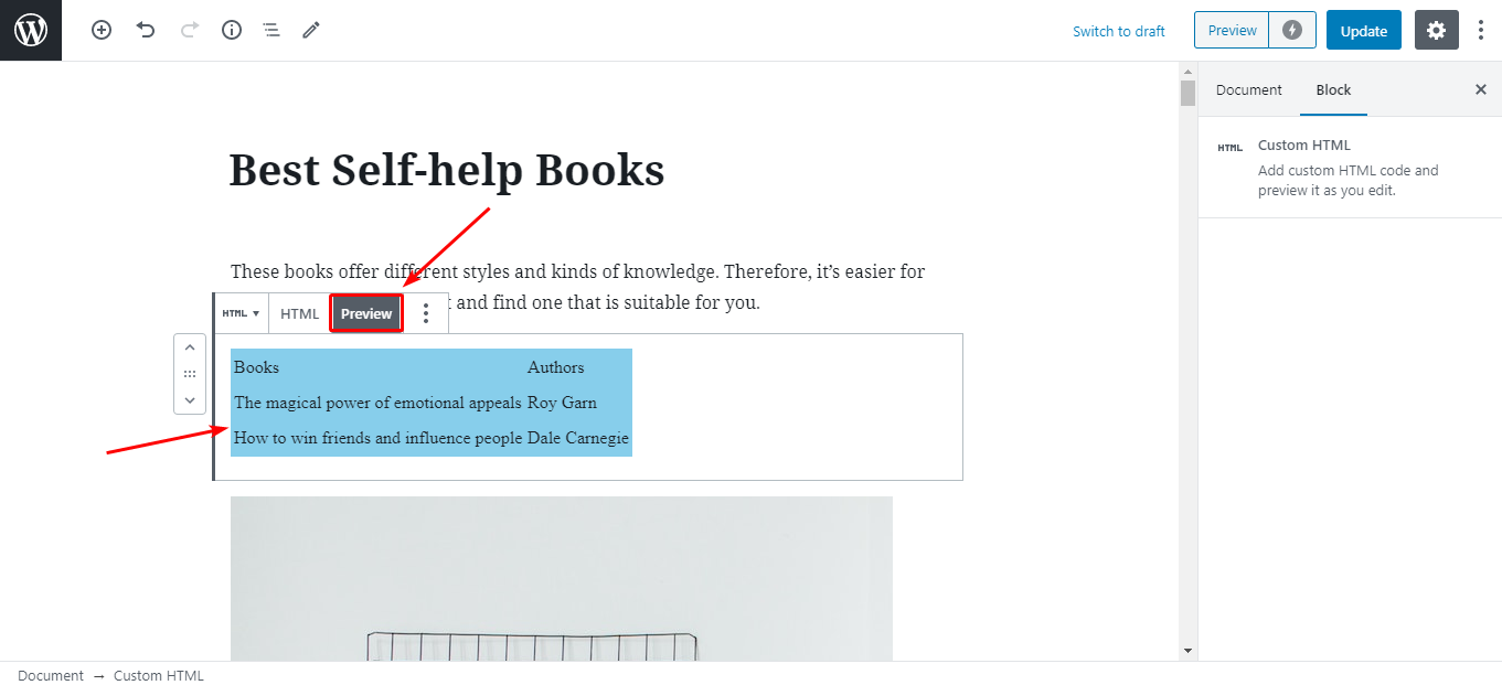 How To Use The Html Editor In Wordpress To Add Custom Html By Janessa Tran Gretathemes Feb