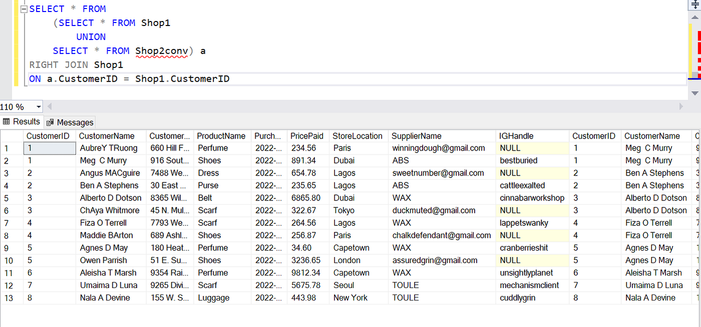Some Intermediate and Advanced SQL Gleaned From My First Technical ...