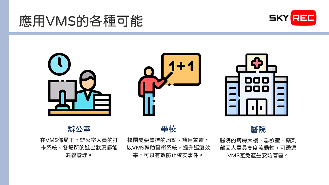 VMS 是什麼？保母級手把手懶人包及VMS系統推薦！. 相信有上網瀏覽過監視設備的讀者都曾看過這個縮寫 — — VMS，但您可曾搞清楚 ...