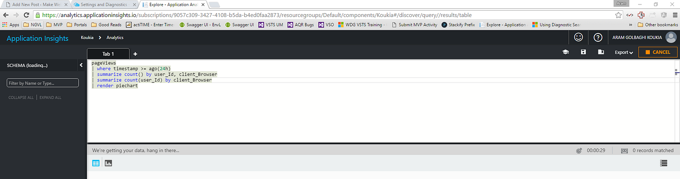 Create a Power BI dashboard using Azure Application Insights Analytics data