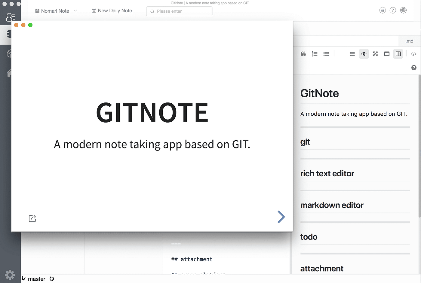 GitNote Git-based cross-platform note taking software | by zhao peng (赵鹏) | Medium