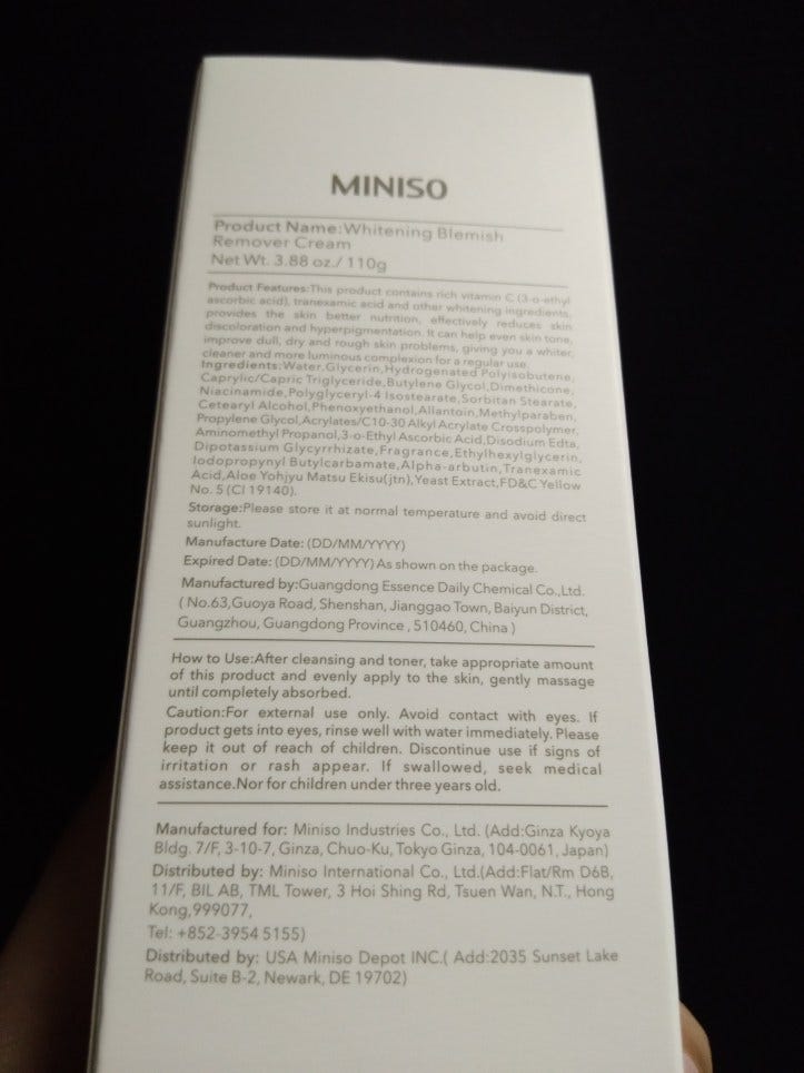 MINISO Skincare & Beauty Range Review: With Whitening Blemish Remover ...
