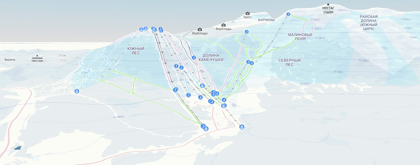 Ski resort 3D map - Traveler Today