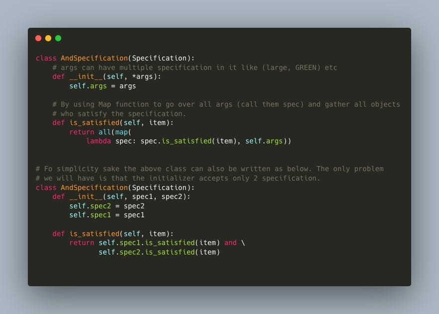 Specification Design Pattern. Let’s first try to understand the… | by ...