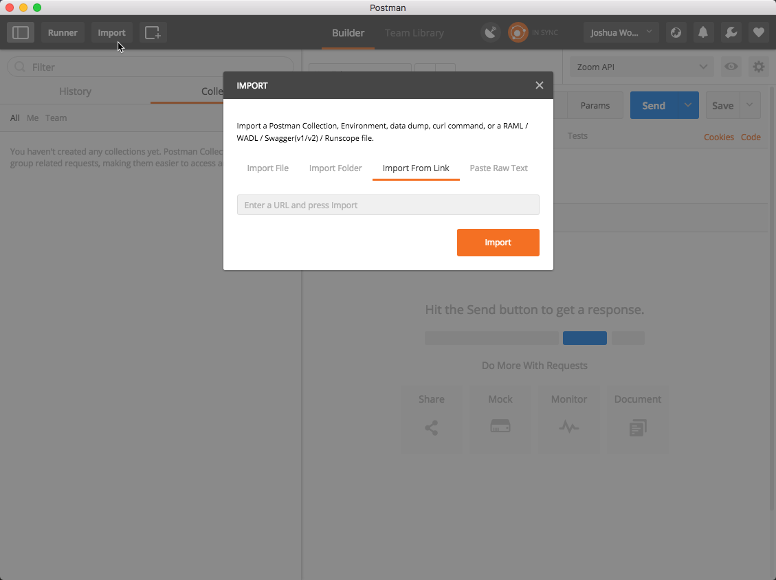 Using Zoom APIs Version 1 with Postman | by Tim Slagle | Zoom Developer Blog | Medium