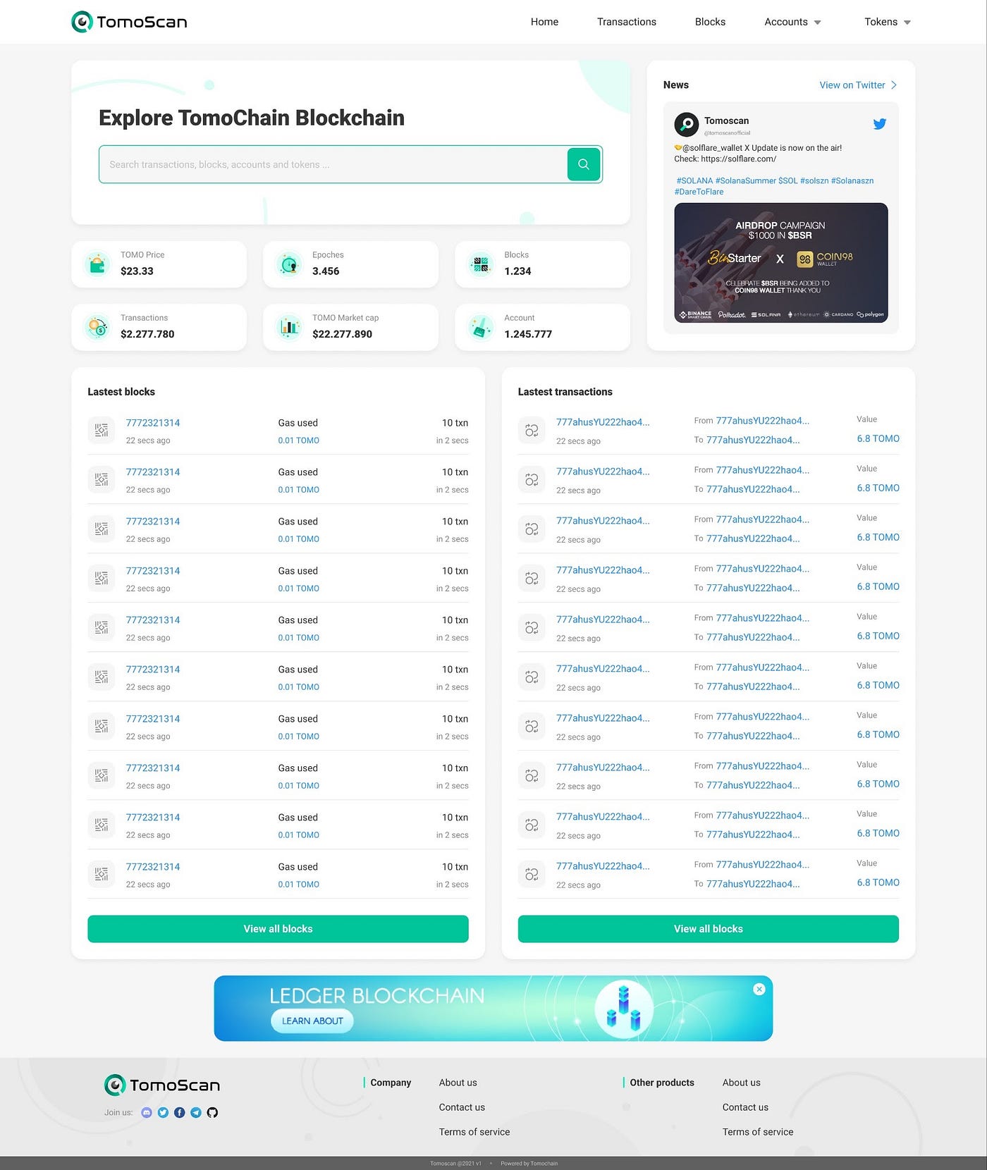 TomoScan New Version — A fresher and cleaner look | by TomoChain ...