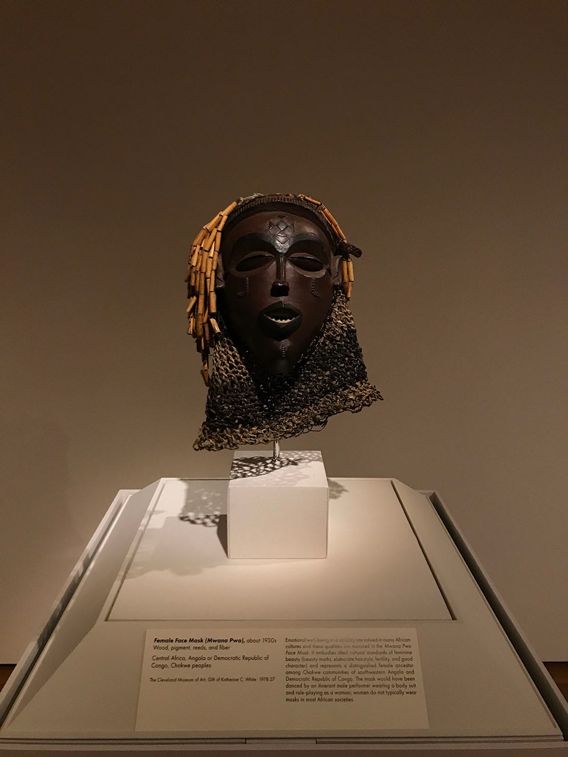 Beauty Treatment: Conserving the Mwana Pwo Mask | by Cleveland Museum ...
