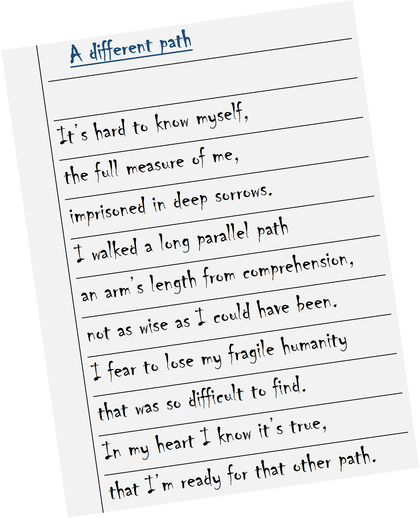A different path. Little Poem from ‘In the Minuses’ | by Martine Weber ...