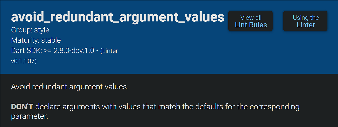 Lint Rules in Flutter | Flutter Community