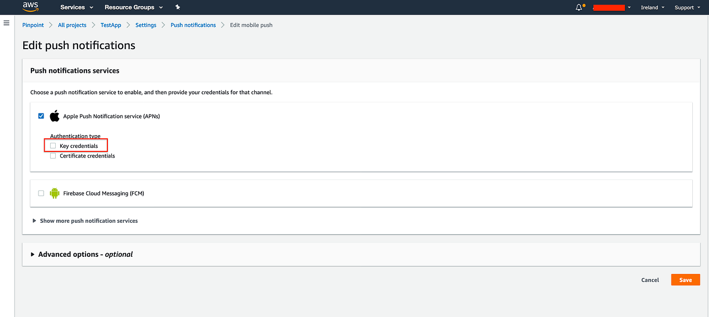 How to Send Push Notifications to iOS Devices Via .p8 Key using Amazon Pinpoint | by Amos | Medium