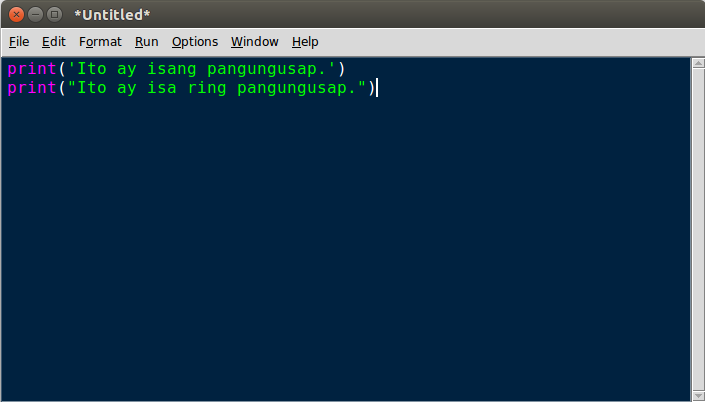 Paggawa ng Programa Gamit ang Python : Panimula sa String | by Yllor Gnoitam | Medium