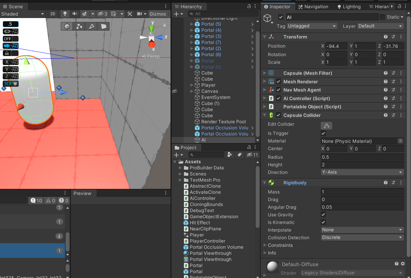 Multiple Recursive Portals and AI In Unity Part 7: AI navigation | by Lim Ding Wen | Medium