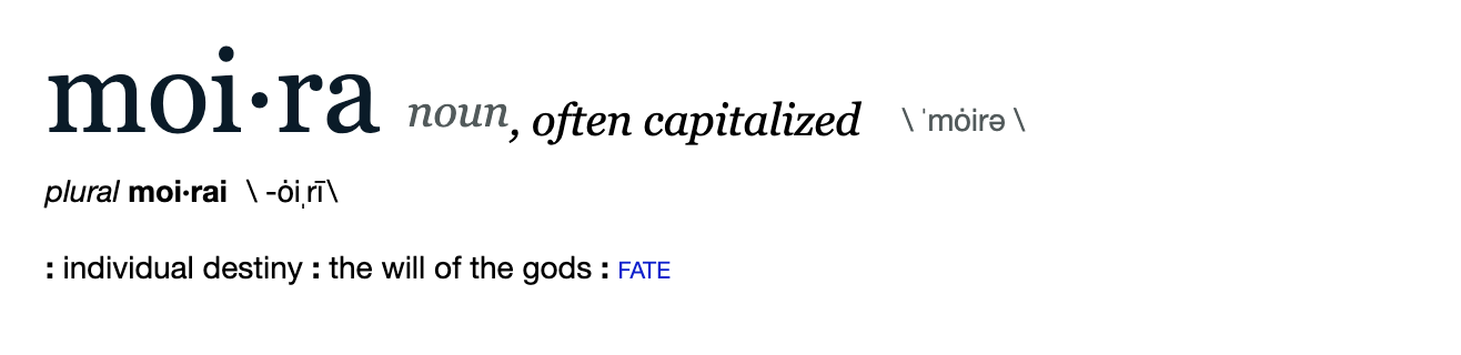 Moira(i). Fate and the military | by Avi Kotzer | Silly Little ...