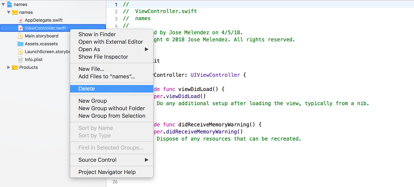 How to easily display data on a TableViewController for beginners Swift4 | by Jose Melendez | Medium