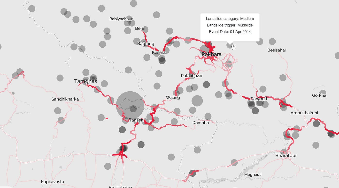 Explore and communicate landslides risk in Nepal using interactive maps ...