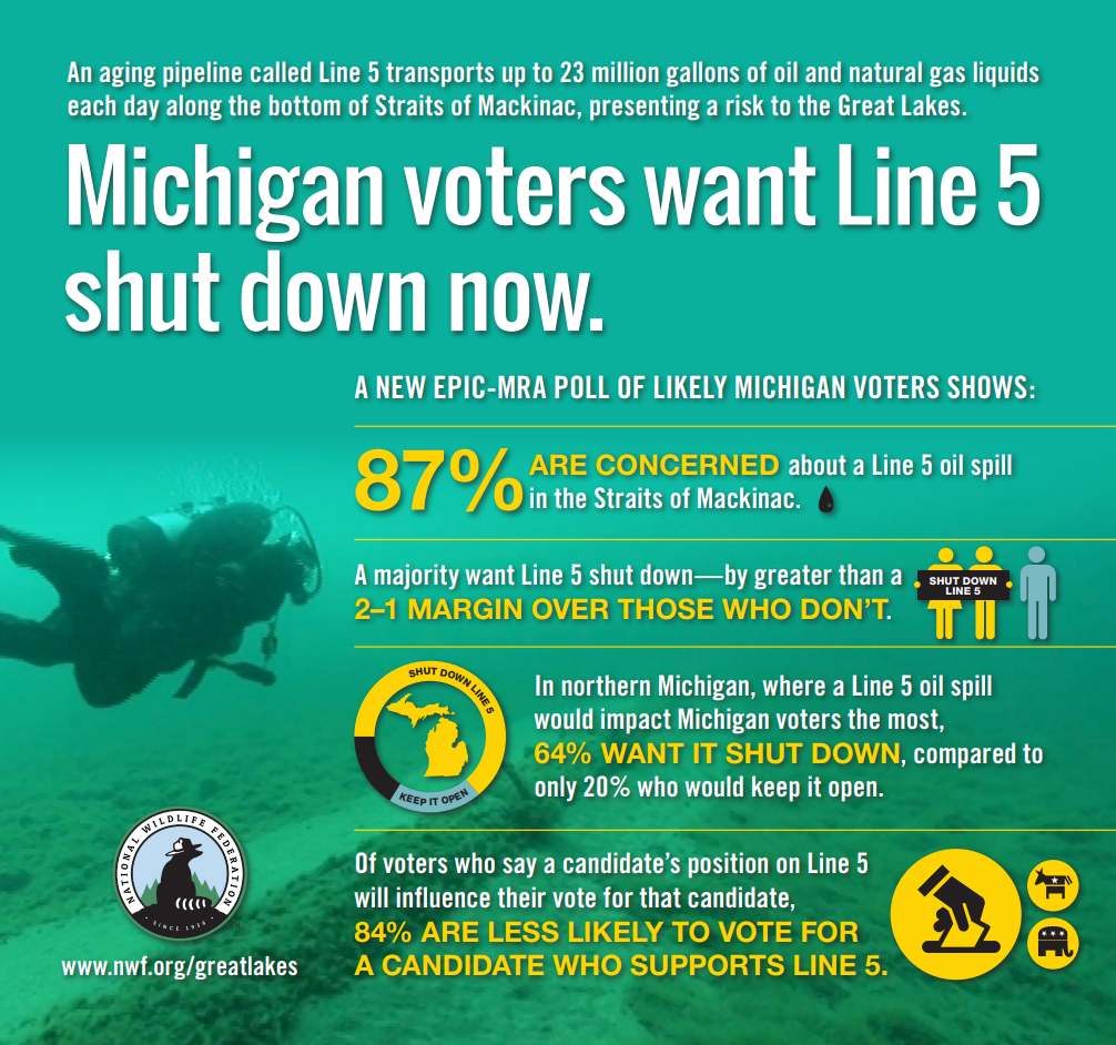 New Poll: Michigan Voters Overwhelmingly Support Shut Down of Line 5 ...