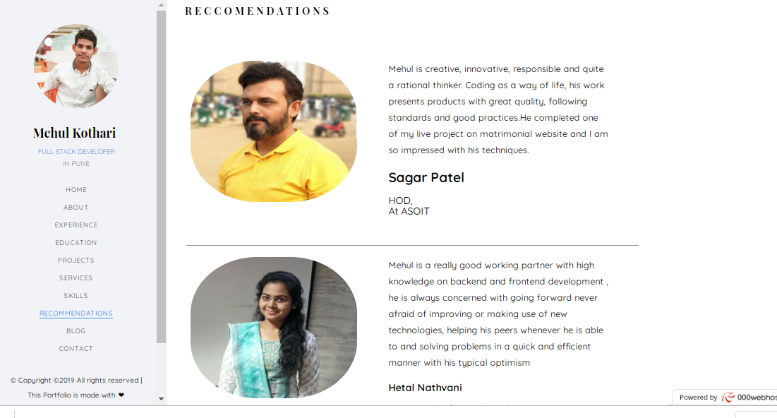 Personal Portfolio Using Angular 8 and Bootstrap | by Mehul Kothari | JavaScript in Plain English
