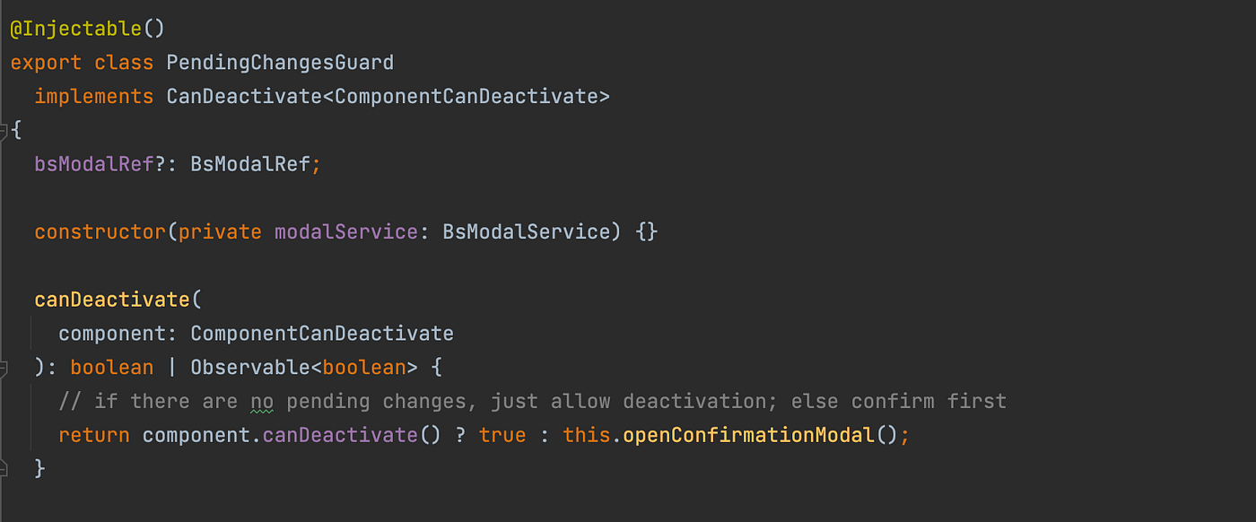 Confirmation for Unsaved changes -Angular - Gulnar Faganli - Medium
