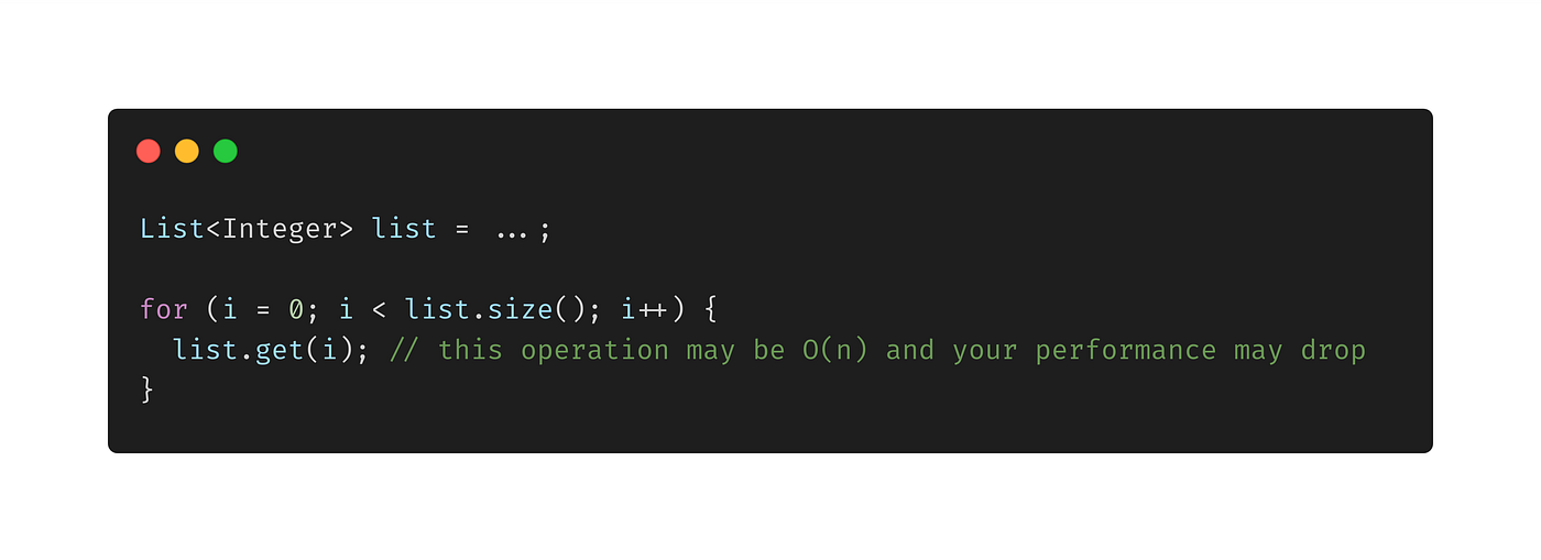 Stop using “for” loops for Java LinkedList! Use ListIterator instead | by Konstantin Parakhin ...
