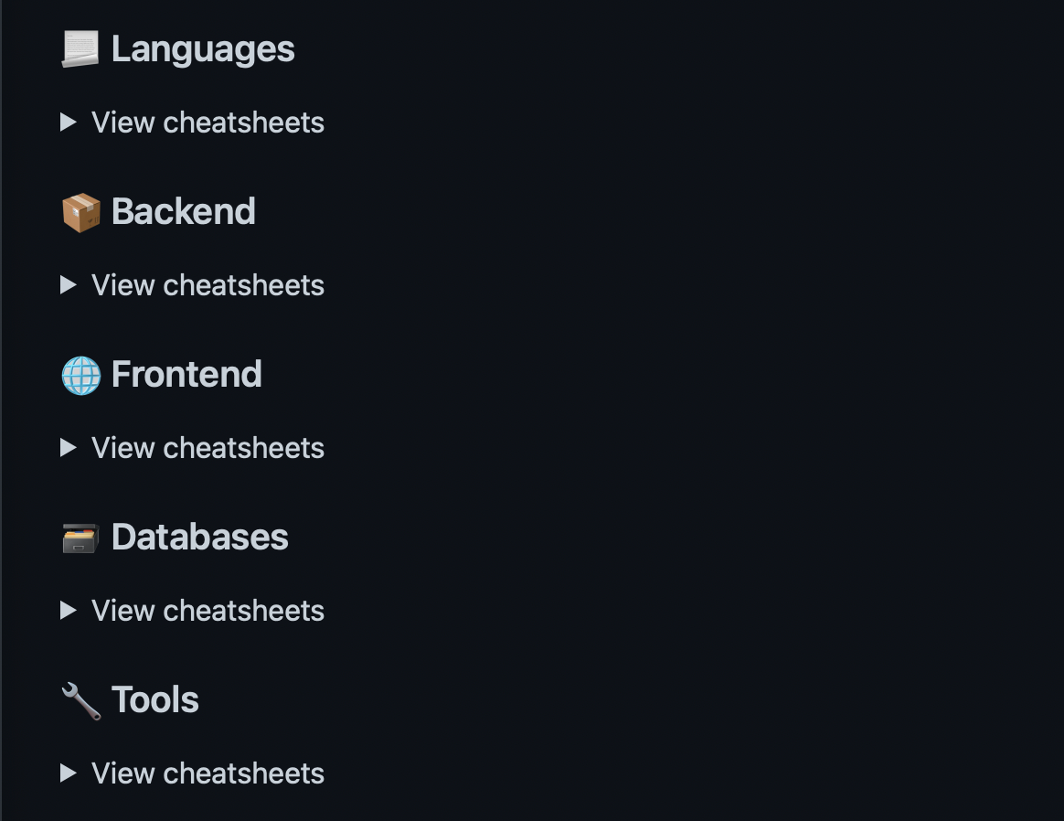 Awesome cheat sheets for web development! | by Manpreet Singh | Medium