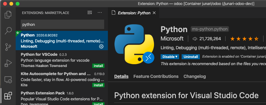 Creating your first Odoo module using Docker and Visual Studio Code ...