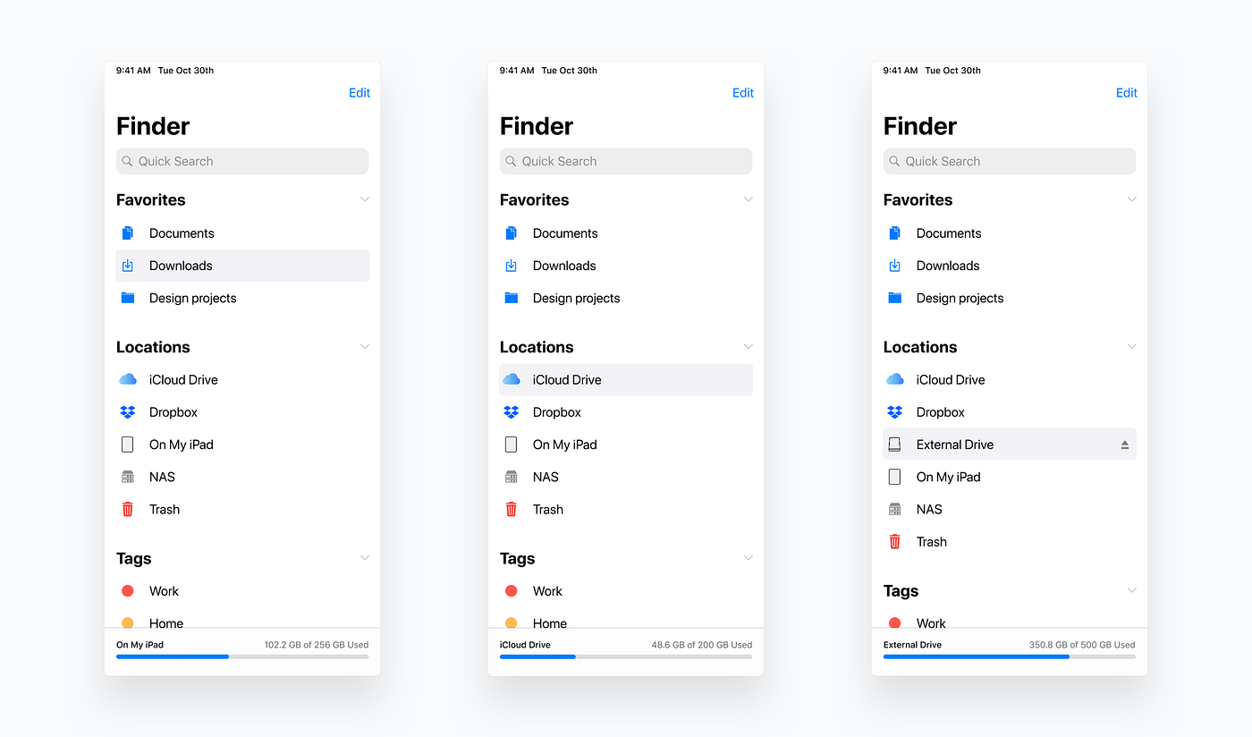 Finder for iPad Concept. Redesigning the user experience of the… | by ...