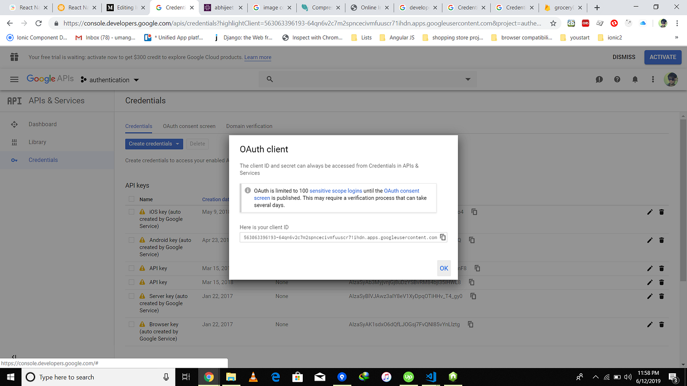Implement Google login in Ionic 4 apps using Firebase | by umang rathore | Enappd | Medium