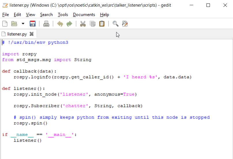 Robot Operating System (ROS) in Windows 10 — Publisher, and Subscriber ...