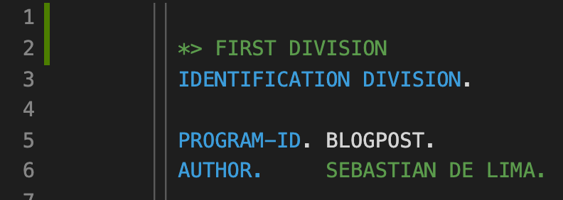 The basics of COBOL programming language. | by Sebastian De Lima | Medium