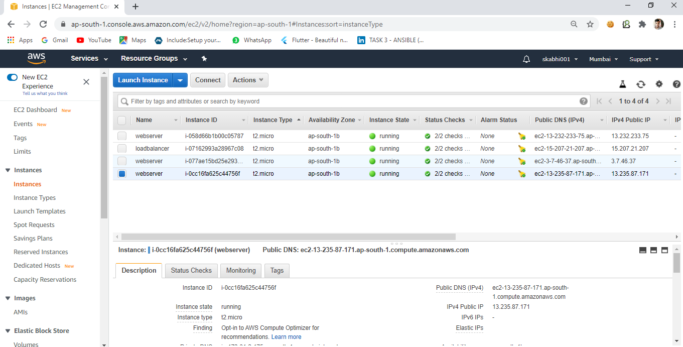 Configuring web server and launching load balancer by haproxy using ansible playbook on aws ...
