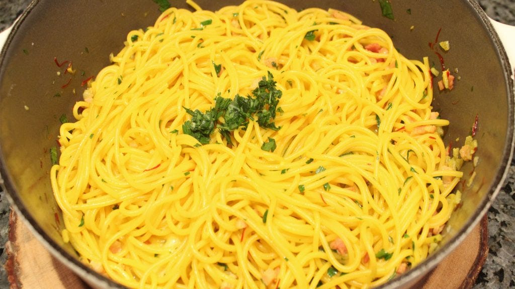 Spaghetti alla Milanese Recipe. Hello everybody! Today I’m cooking this ...
