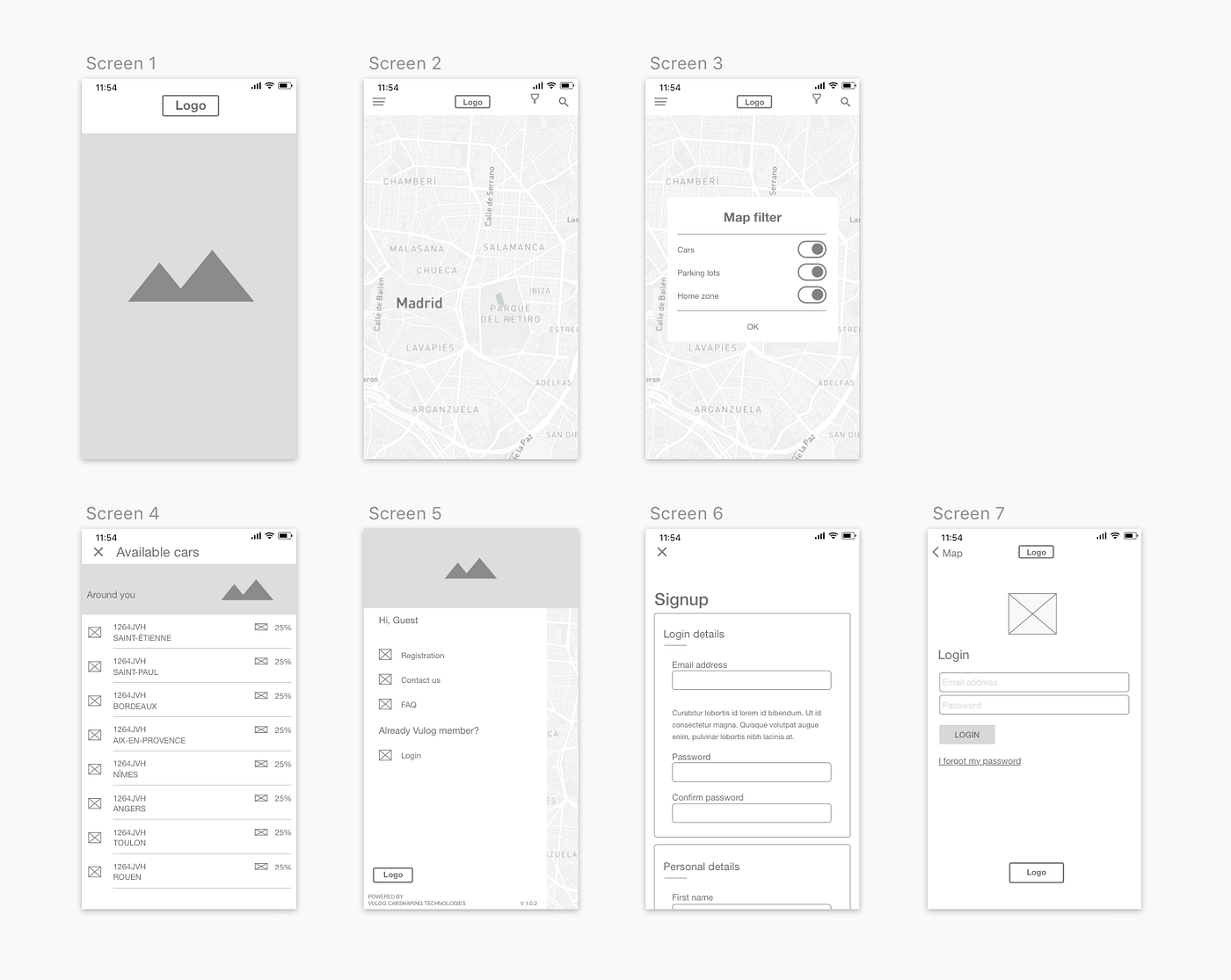 UI Exercise 3: Wireframing Challenge | by Julien Bouvier | Medium