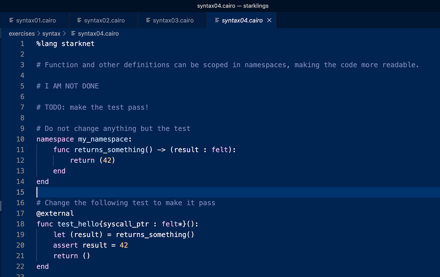 Journey through Cairo II — Mastering Cairo’s Syntaxes with Starklings ...