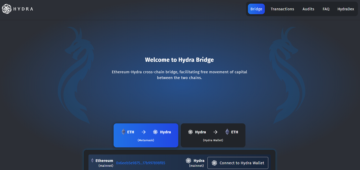 Hydra Bridge Gets a New User Interface! | by LockTrip.com (LOC Token ...