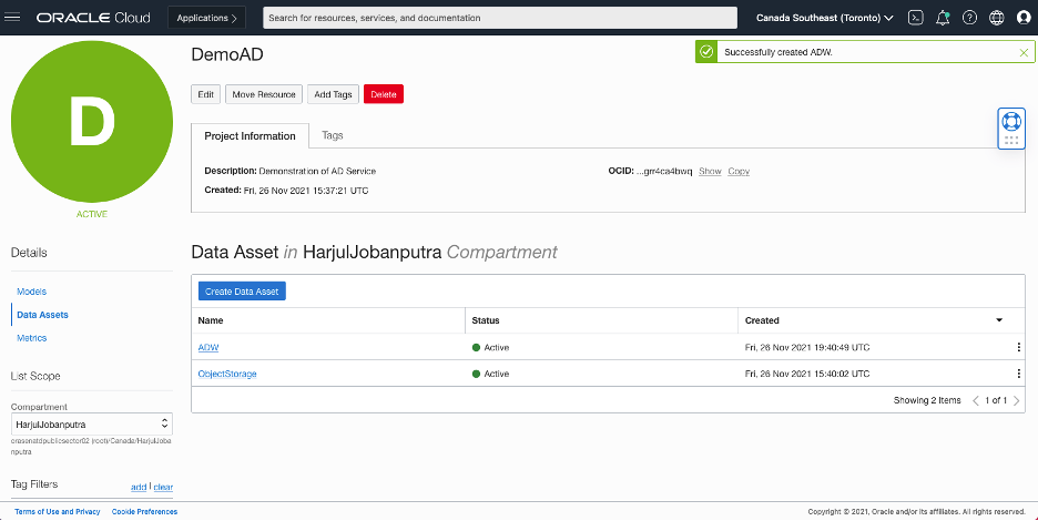 Anomaly Detection using Oracle Cloud AI Service (Dataset in ADW) | by Harjul Jobanputra | Medium
