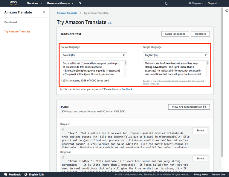 AMAZON TRANSLATE. Translate Text Between Languages in the… | by AMIT ...