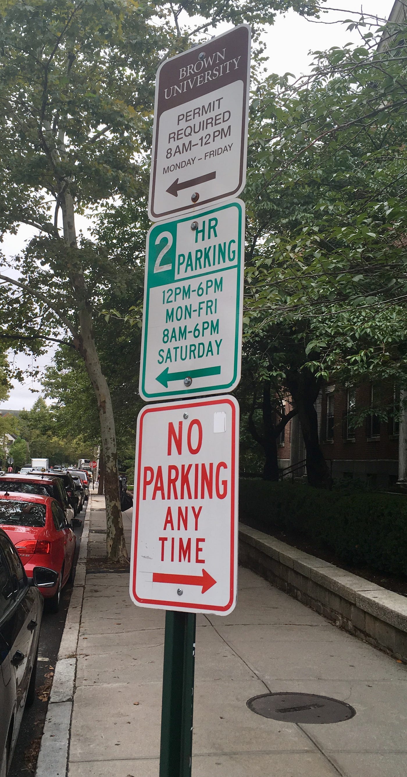 Everyday UI: Brown University Parking Signs | by Jenna Soenksen | Medium