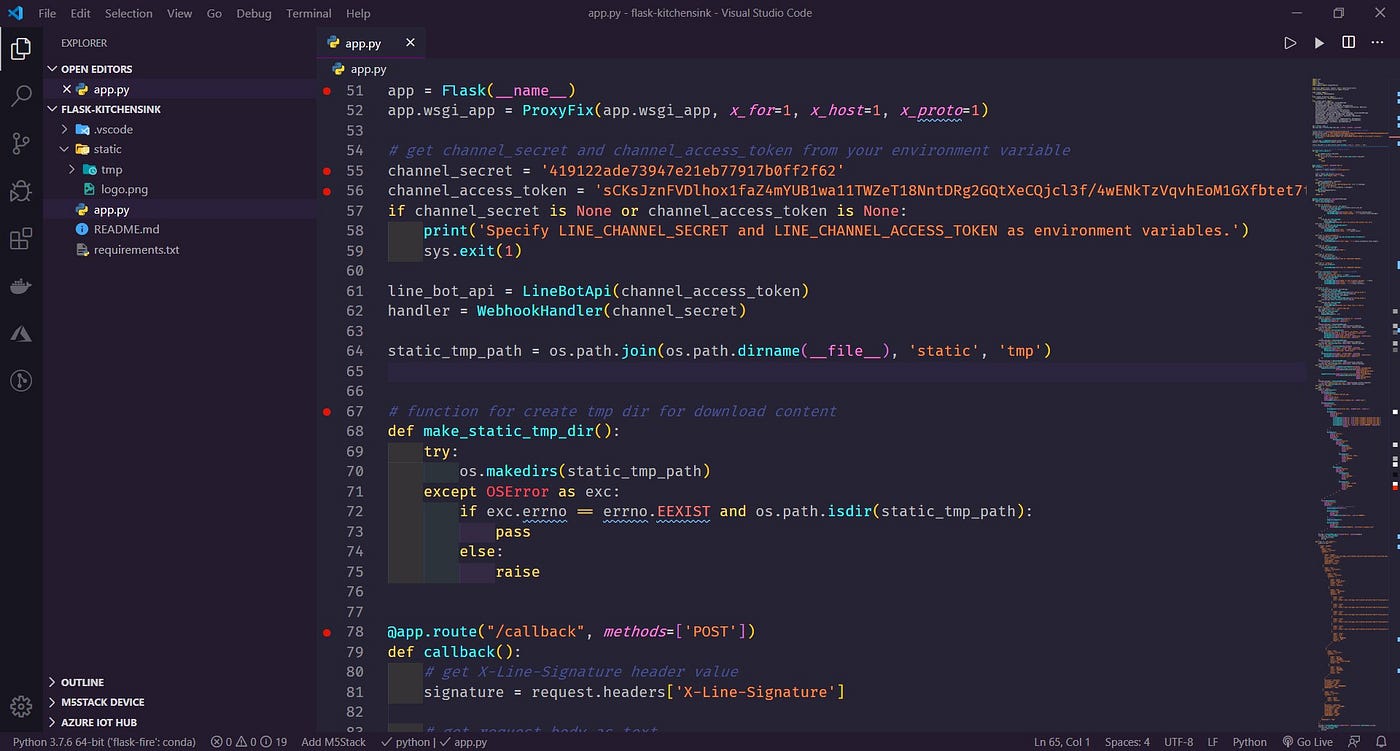 📑[Note]Flask & Line Messaging API | by Nonpavit Detbun 🔋🍺 | Medium