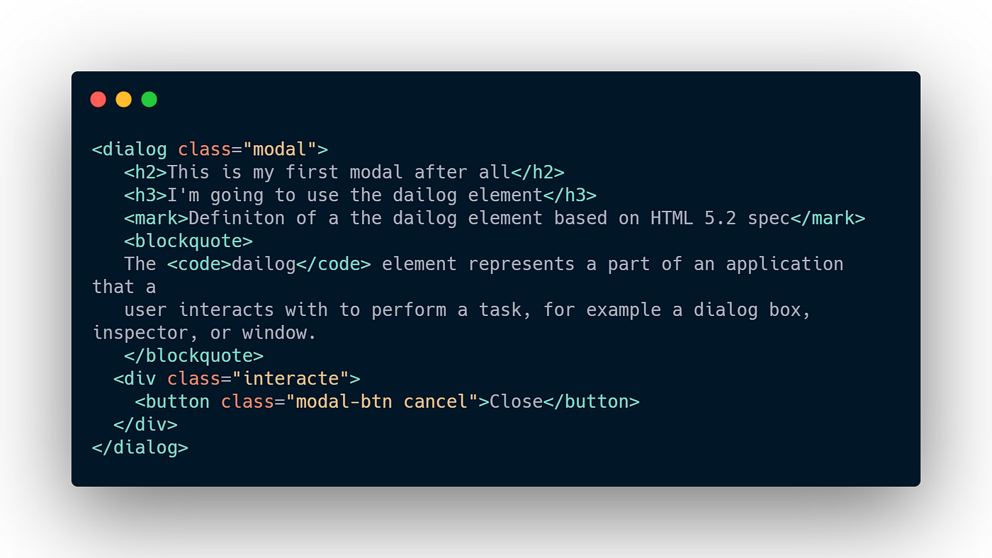 Create Native Modals in HTML with Example. | by Yahya Jamaldine ... Create Native Modals in HTML with Example. | by Yahya Jamaldine ...