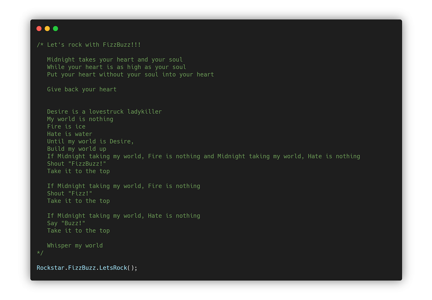Rockstar feat. Source Code Generators | by Rafael Oliveira | Curiosity