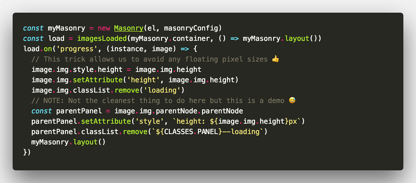 HOW TO: “True” masonry layout. Implementing the masonry layout with ...