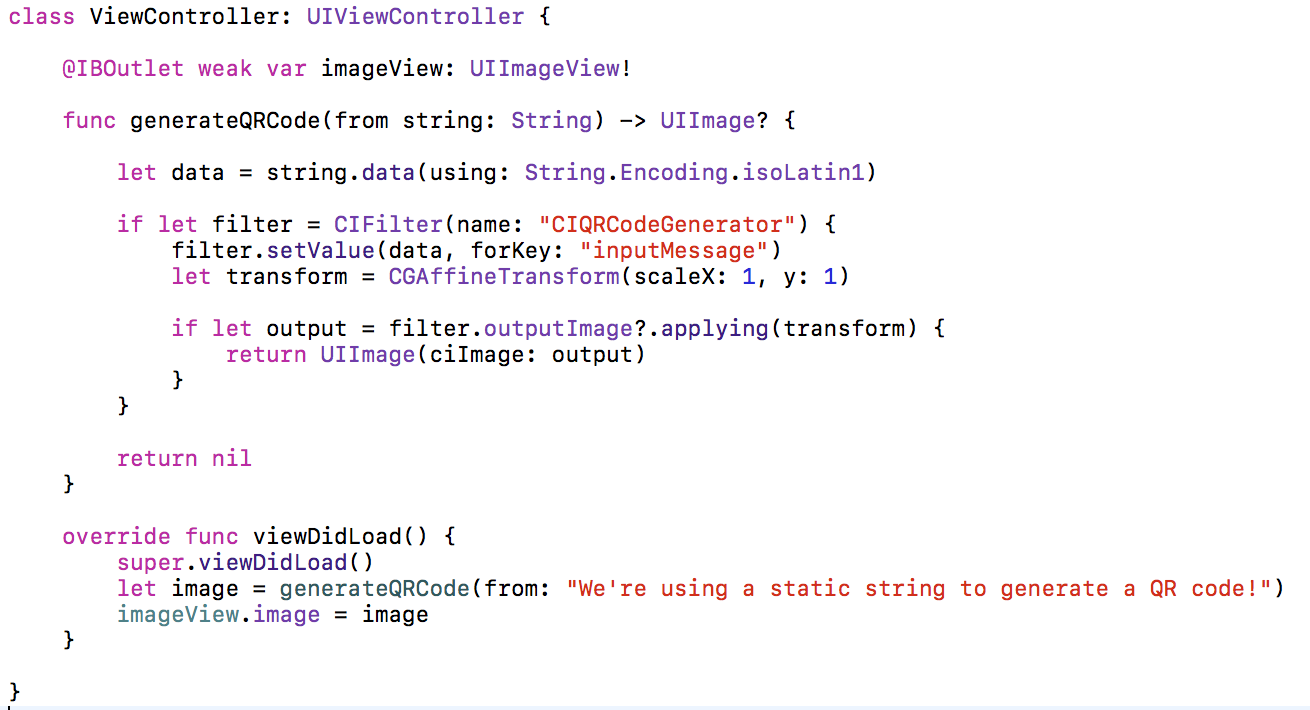 Generating Basic QR Codes in Swift 3.0 | by 🐻TheDev | Medium
