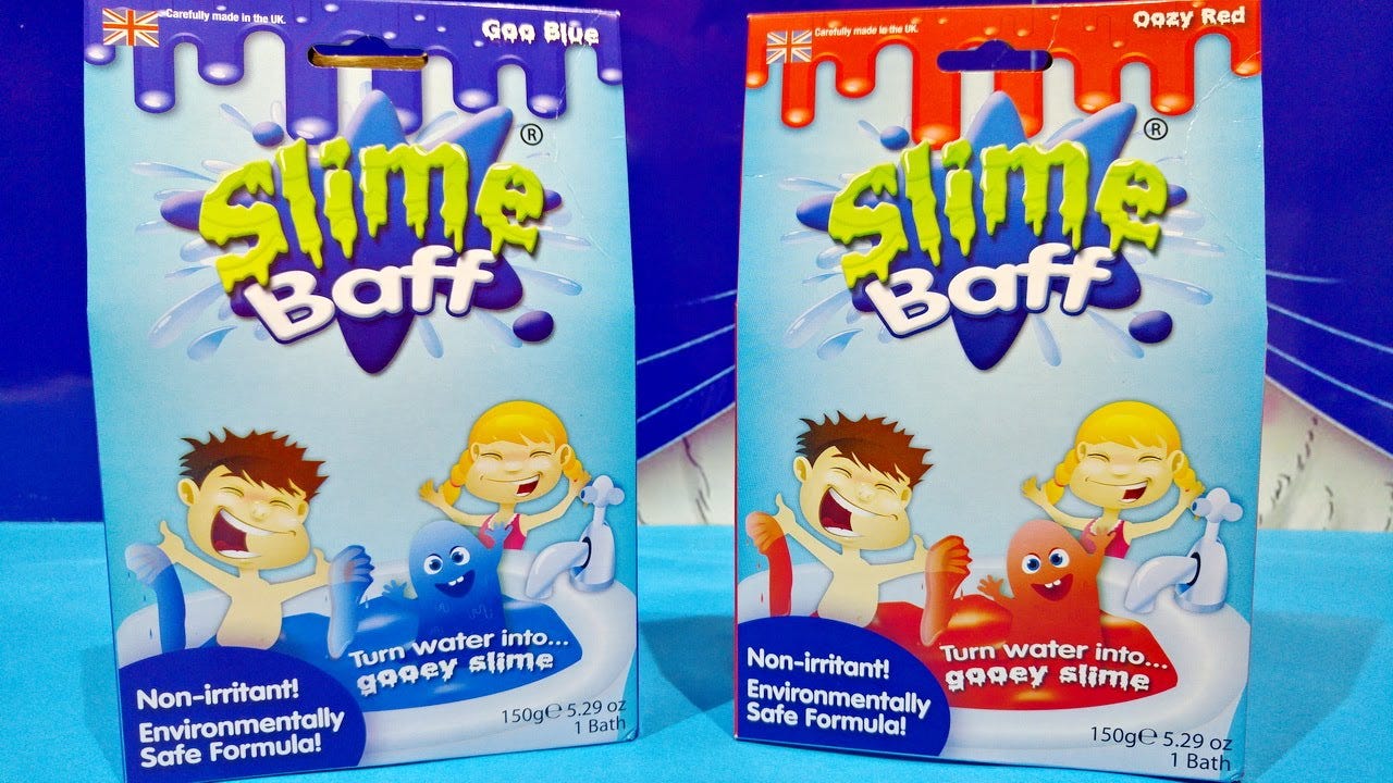 Slime Baff Colourful Slime Bath. Not recommended for children under 5 ...