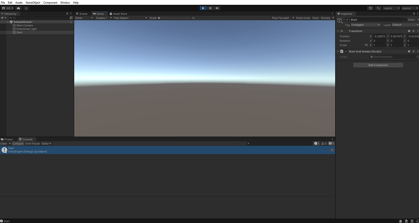 Unity Basics: Start and Awake. If you’re just starting out with… | by ...