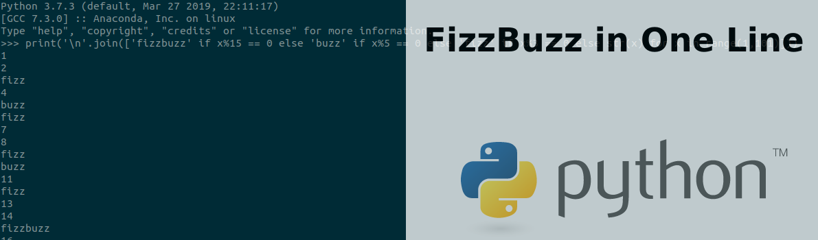 One-Line FizzBuzz Solution in Python 3 | by David Sanchez | CodeX | Medium