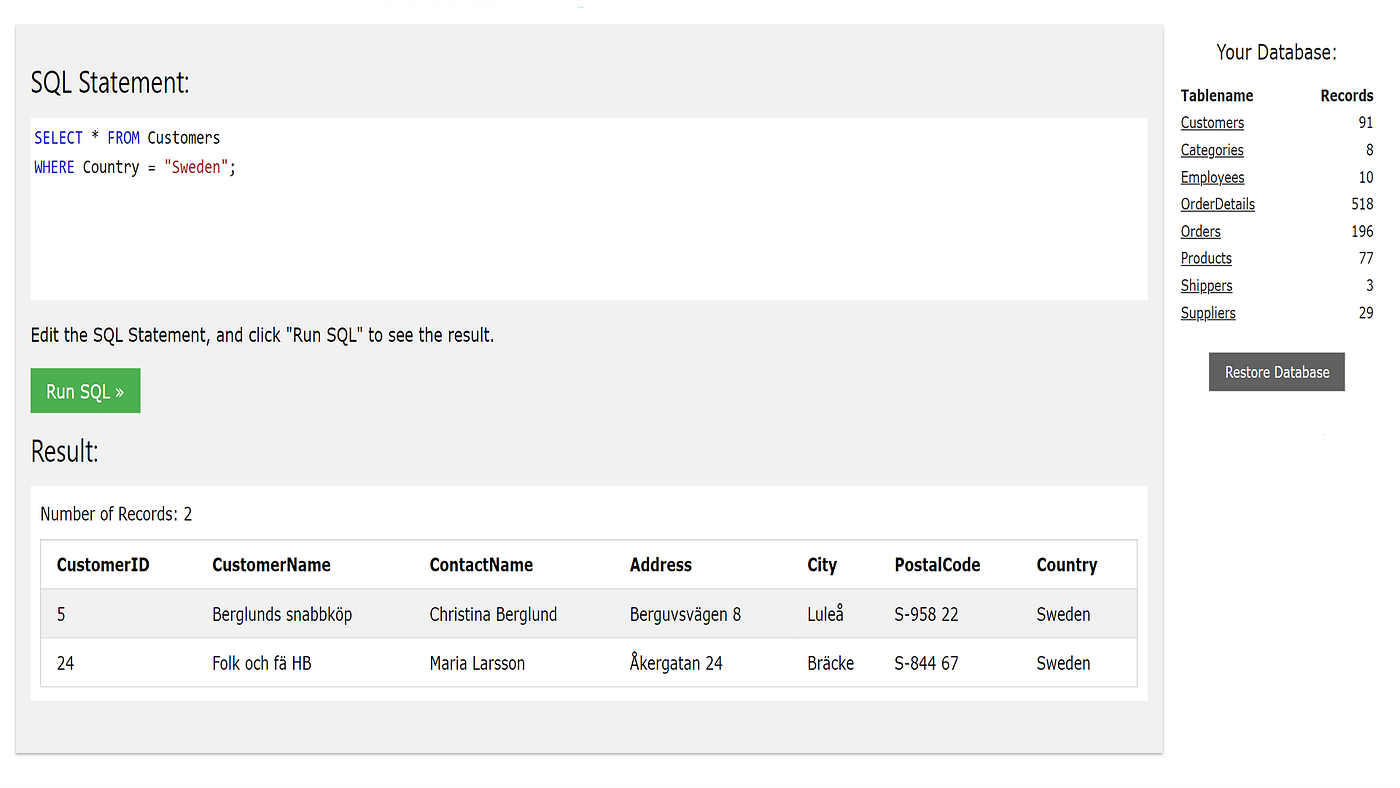 Online Tools for Learning SQL. The core skill in working with… | by ...