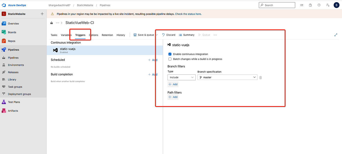 How To Build Cicd For Static Vuejs App Using Azure Devops By Bhargav Bachina Bachina Labs