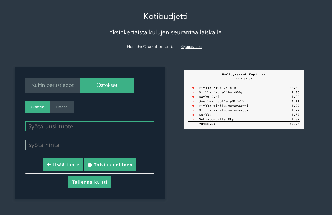 Side Project: Simple expense tracker | by Juha-Matti Santala | Medium